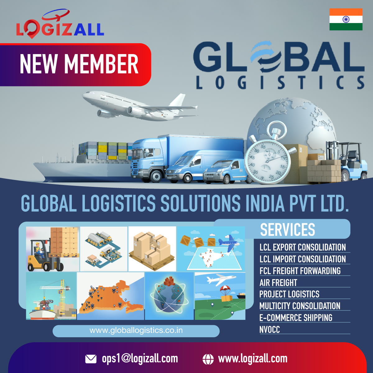 New Member join us, Global Logistics Solutions India Pvt. Ltd. – LOGIZALL